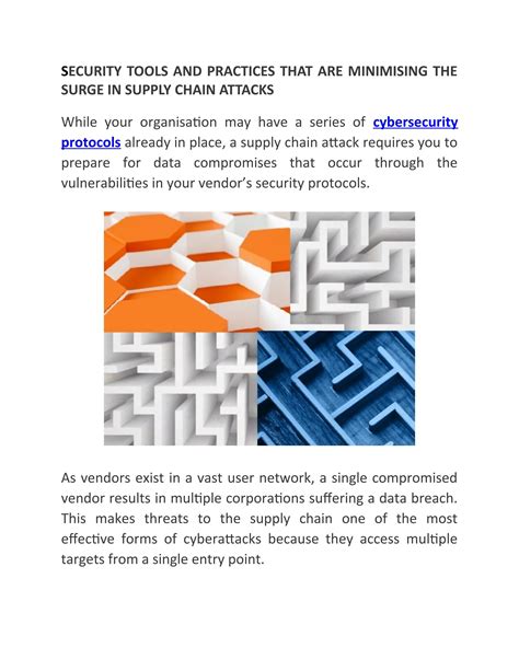 Security Tools And Practices That Are Minimising The Surge In Supply Chain Attacks By Voror Issuu