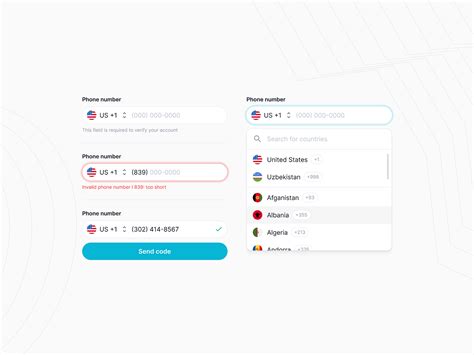 Phone Number Fields By Pixsellz On Dribbble