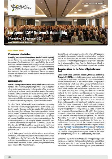 Welcome To The Eu Cap Network Eu Cap Network