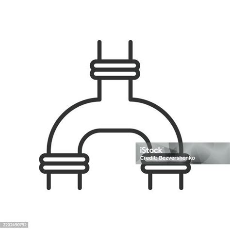 배관 라인 디자인의 아이콘 배관 파이프 물 공급 수도꼭지 드레인 수리 설치 배관공 흰색 배경에 벡터 배관 편집 가능한 스트로크 아이콘 가정 생활에 대한 스톡 벡터 아트 및