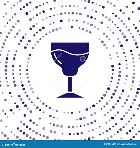 Blue Wine Glass Icon Isolated On White Background Wineglass Sign
