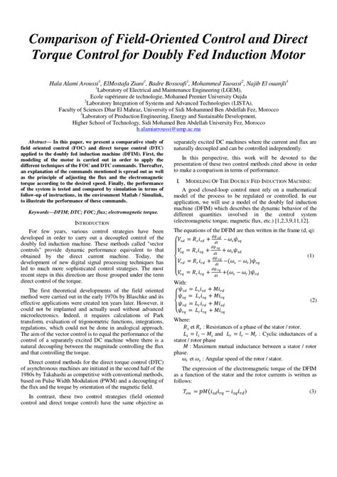 Pdf Contribution To The Enhancement Of Dual Dtc Application Doubly