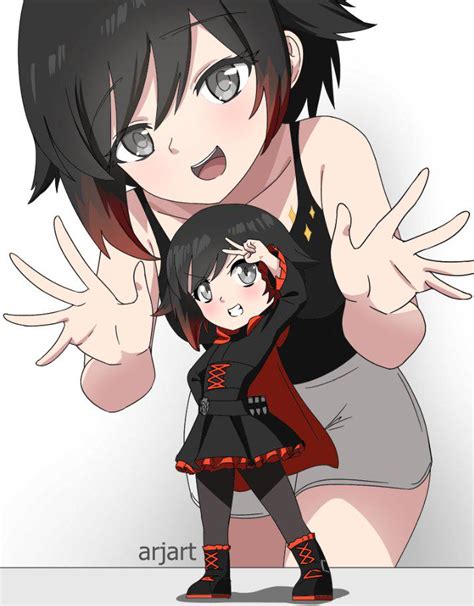 Ruby Showing Off Her Chibi Arjart R Rwby
