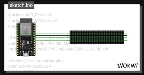 Reva Max7219 Wokwi Esp32 Stm32 Arduino Simulator