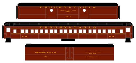 Pennsylvania Railroad Passenger Car Dulux Gold Decal Choose Scale