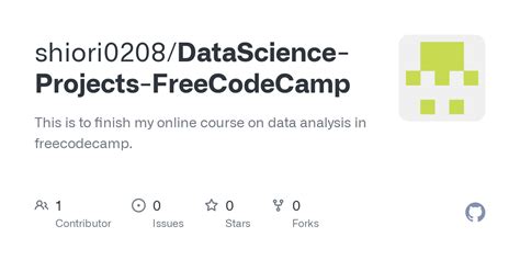 Github Shiori0208datascience Projects Freecodecamp This Is To