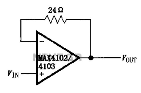Unity Gain Buffer Circuit Diagram Of The Max4102 4103 Under Sequencer