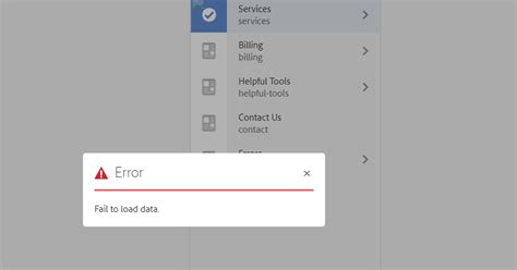 solved fail to load data error while loading page adobe experience