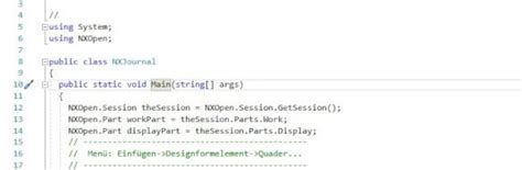 Application Extensions With Siemens Nxopen