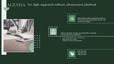 Agenda For Agile Supported Software Advancement Playbook Graphics Pdf