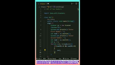 Hcf Of Two Numbers Java Coding Codereview Codemasters Coder 1m