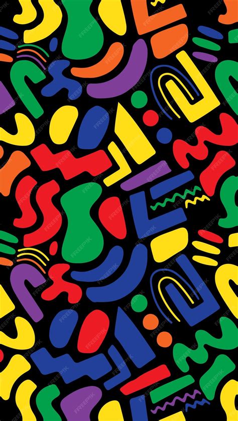 Premium Vector Colourful Abstract Shape Pattern Design