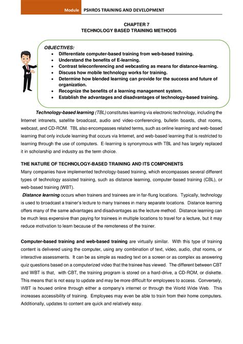 Chapter 7 Technology Based Training Methods Chapter 7 Technology