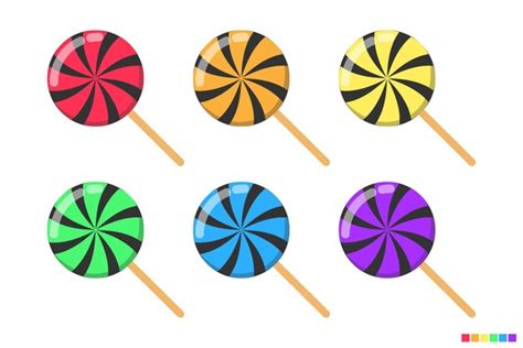 할로윈 사탕의 간단한 벡터 일러스트 레이 션 프리미엄 벡터