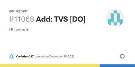 Add TVS DO Issue Iptv Org Iptv GitHub