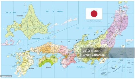 Large Detailed Map Of Japan High Res Vector Graphic Getty Images