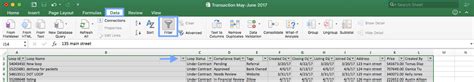 Excel Tip Filtering Transaction Data Dotloop
