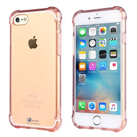 IPhone 6 6S Bumper Case Siliconen Shockproof Hoesje Roze Transparant Goedkope Macbook Kopen