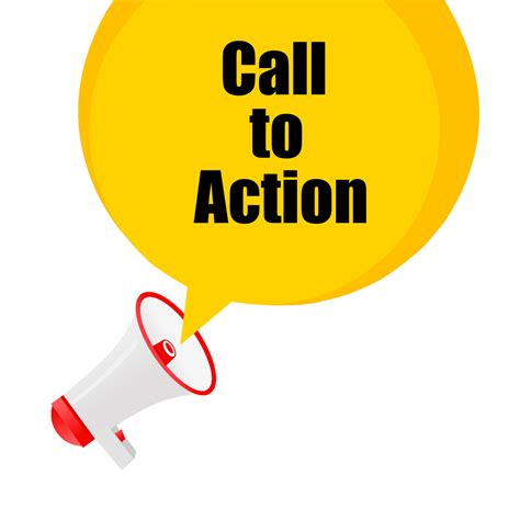 Call To Action Speech Bubble Icon Megaphone Banner Business Photo