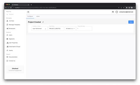 Performed Segment Node Dittofeed