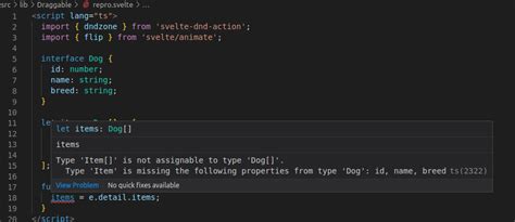 typescript use generics for dndevent · issue 381 · isaachagoel svelte dnd action · github