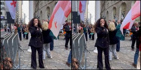 🎥 ნინი შერმადინის ემოციურად შესრულებული საქართველოს ჰიმნი ნიუ იორკში