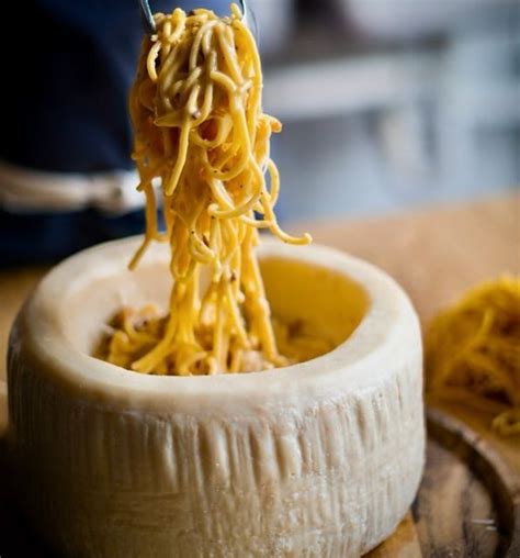 La Favola Italian Restaurant Cheese Wheel Spaghetti