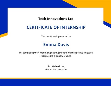 Free Printable Internship Certificate Templates To Customize Online