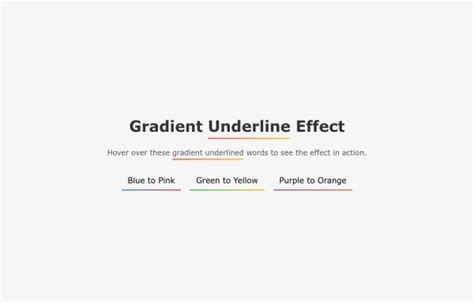 Animated Gradient Underline Text Effect Css Example
