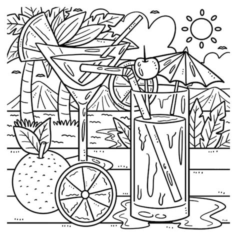 Seite Ausmalbild Sommer Vektoren Und Illustrationen Zum Kostenlosen Download Freepik