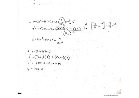 SOLUTION Derivatives Basic Differentiation Formulas Studypool