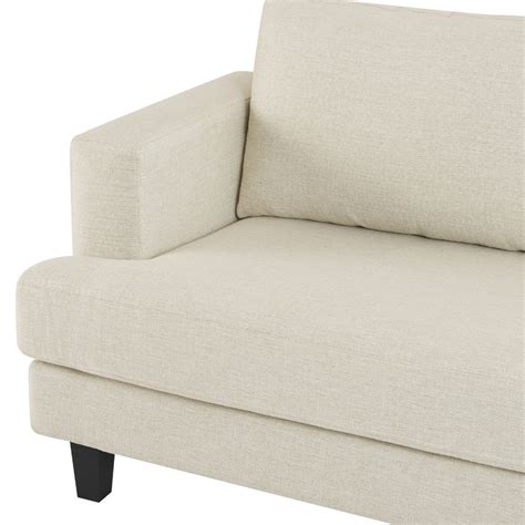Home Detail Dale 3 Seater Beige Linen Sofa Wilko