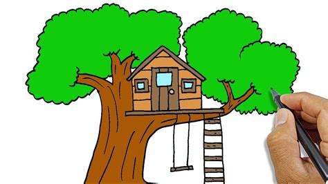 How To Draw A Tree House Art Hub At Erin Patteson Blog