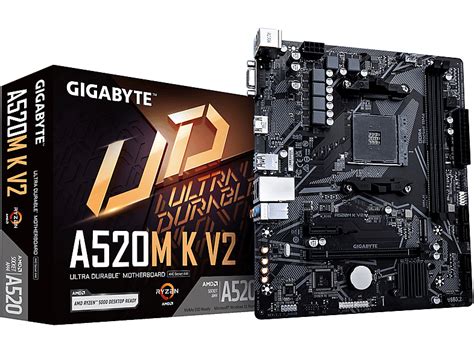 GIGABYTE A520M K V2 Mainboard | Unterstützt AMD Ryzen 5000 Serie AM4 ...