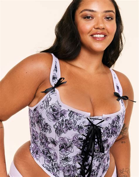 Alex Floral Purple Corset Set Xs 4x Adore Me