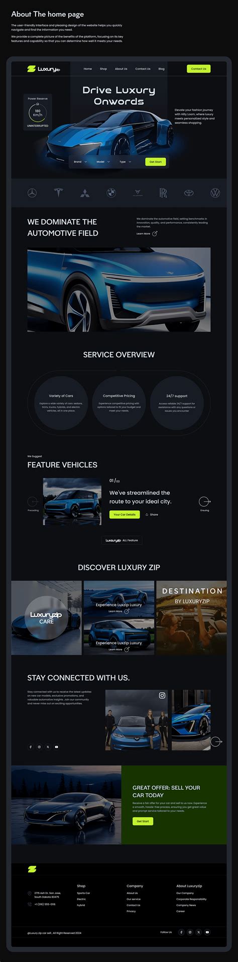Car Selling E Commerce Website Behance