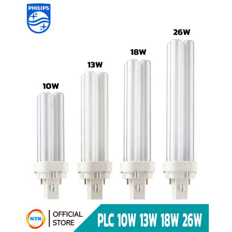 Philips Pl C 2p หลอดตะเกียบ หลอดไฟ ฟิลิปส์ ขนาด 10w 13w 18w 26w ขั้ว
