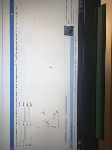 Solved Use Unit Vector Notation To Express Each Of The