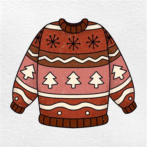 Christmas Sweater Drawing Helloartsy