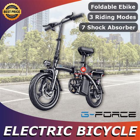 Electric Bicycle G Force Skuter Elektrik Dewasa Basikal Elektrik E Bike W V Lithium Battery