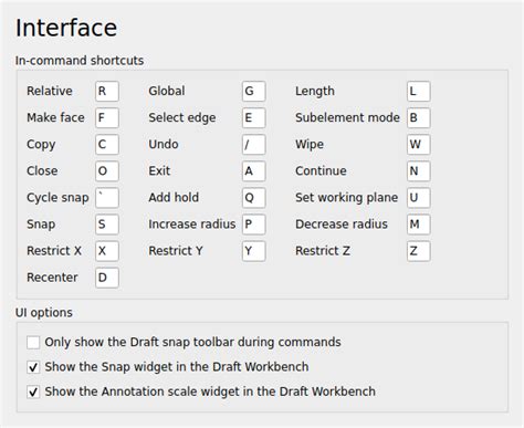 Filepreferences Draft Page Interfacepng Freecad Documentation