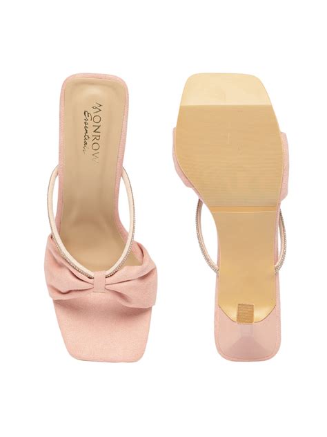 Pink Open Toe Margaret Kitten Heels For Women Monrow Shoes