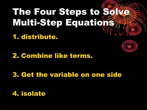 Multi Step Equations Powerpoints PPT
