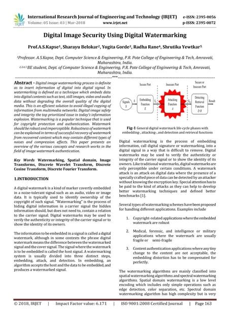 Seminar Ppt On Crypto Watermarking B Tech