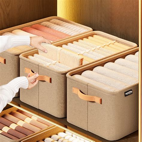 Large Capacity Clothes Organizer Box Folderable Storage Basket Kotak