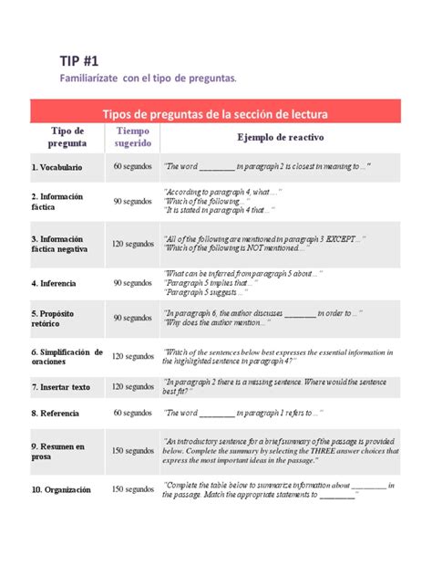 Tips Reading Comprehension Pdf