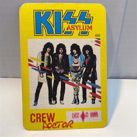 Kiss Asylum Tour Pass Backstage Pass Unpeeled Crew Joes Albums