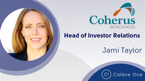 Jami Taylor Appointed Head Of Investor Relations Of Coherus Biosciences Calibre One