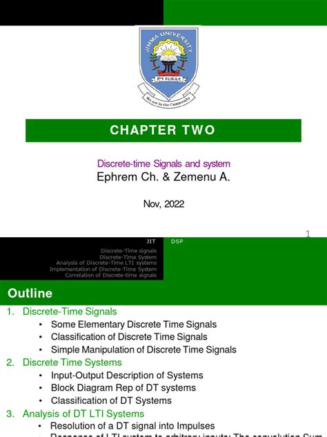 Chapter 2 Digital Signal Processing Pdf Discrete Time And