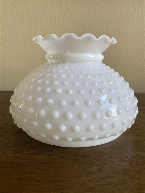Home And Living Vintage Hobnail White Milk Glass Light Globe Light Fixture Cover Salvage Vintage